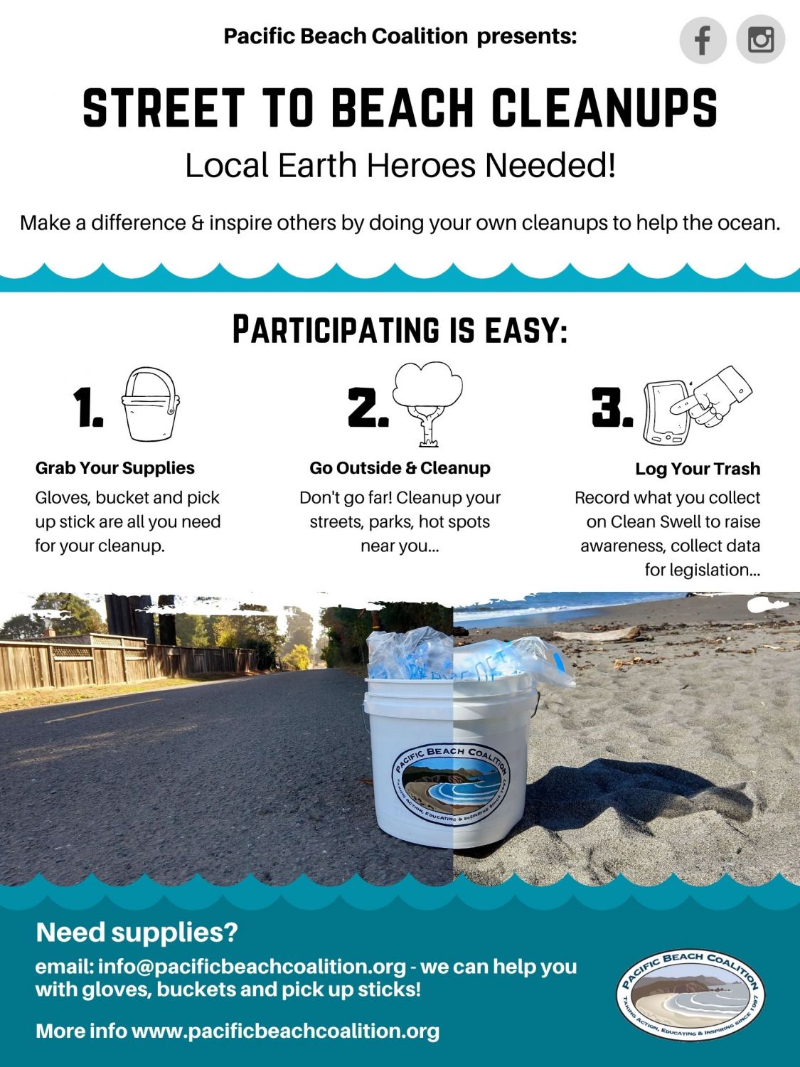 Street to beach cleanup Flyer Fall 2020 1 Pacific Beach Coalition